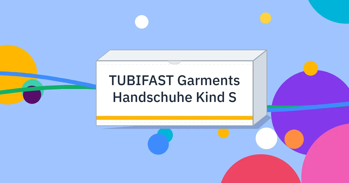 Symbolbild: Packung mit der Aufschrift TUBIFAST Garments Handschuhe Kind S (PZN 10064656) – Verfügbarkeit und Bezug in Apotheken in Frankfurt am Main