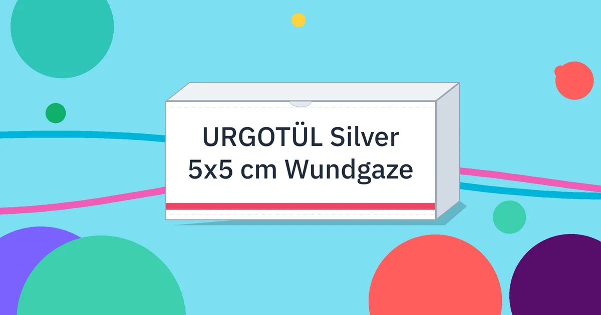 Symbolbild: Packung mit der Aufschrift URGOTÜL Silver 5x5 cm Wundgaze (PZN 11522428) – Verfügbarkeit und Bezug in Apotheken in Frankfurt am Main
