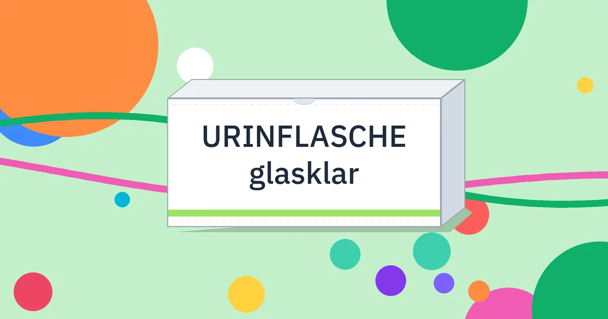 Symbolbild: Packung mit der Aufschrift URINFLASCHE glasklar (PZN 02743627) – Verfügbarkeit und Bezug in Apotheken in Frankfurt am Main