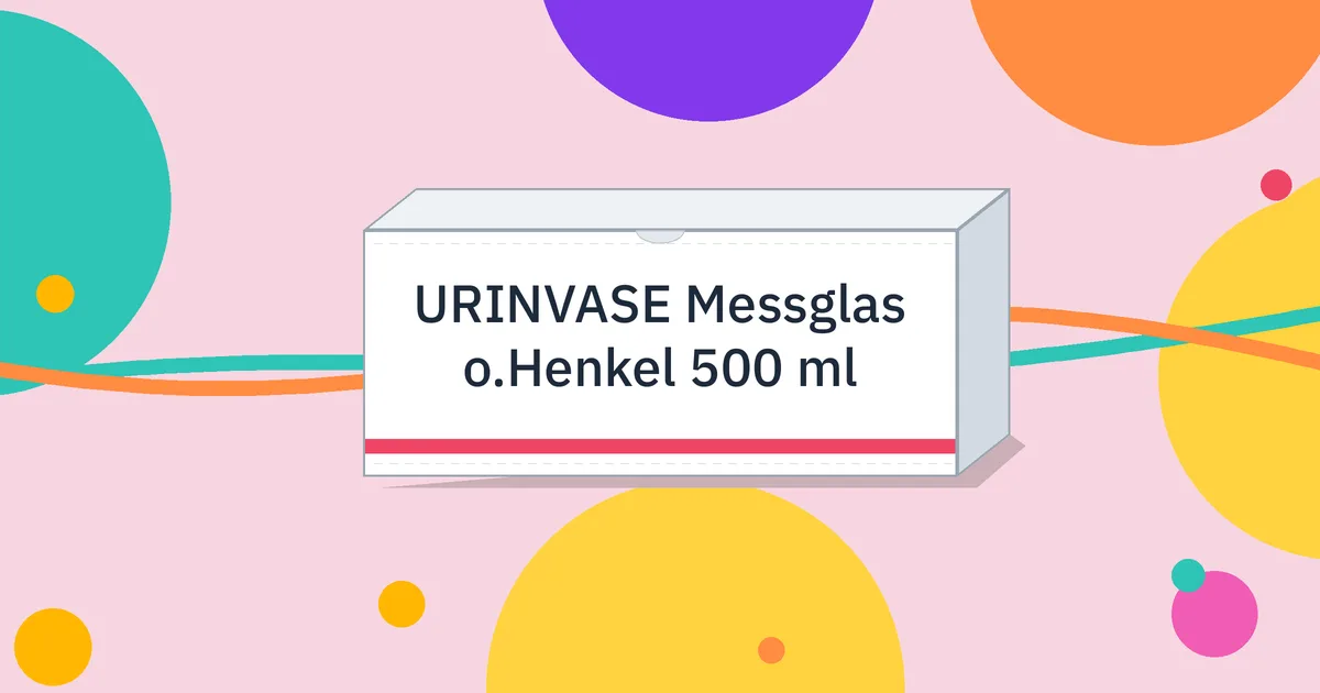 Symbolbild: Packung mit der Aufschrift URINVASE Messglas o.Henkel 500 ml (PZN 01979109) – Verfügbarkeit und Bezug in Apotheken in Frankfurt am Main