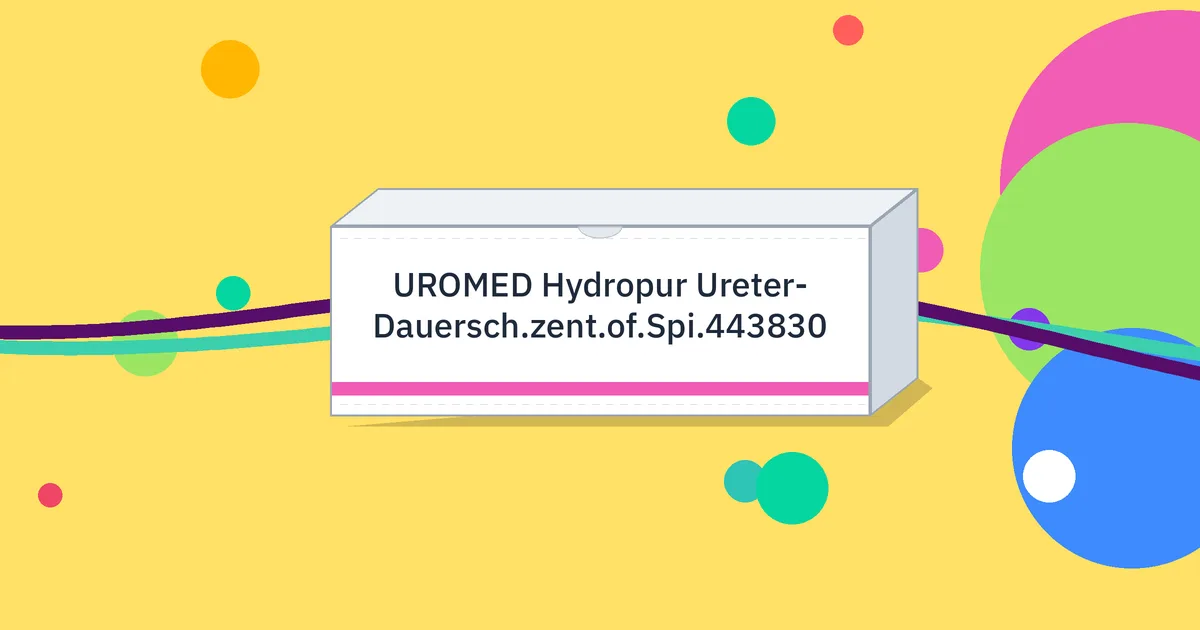 Symbolbild: Packung mit der Aufschrift UROMED Hydropur Ureter-Dauersch.zent.of.Spi.443830 (PZN 11372070) – Verfügbarkeit und Bezug in Apotheken in Frankfurt am Main