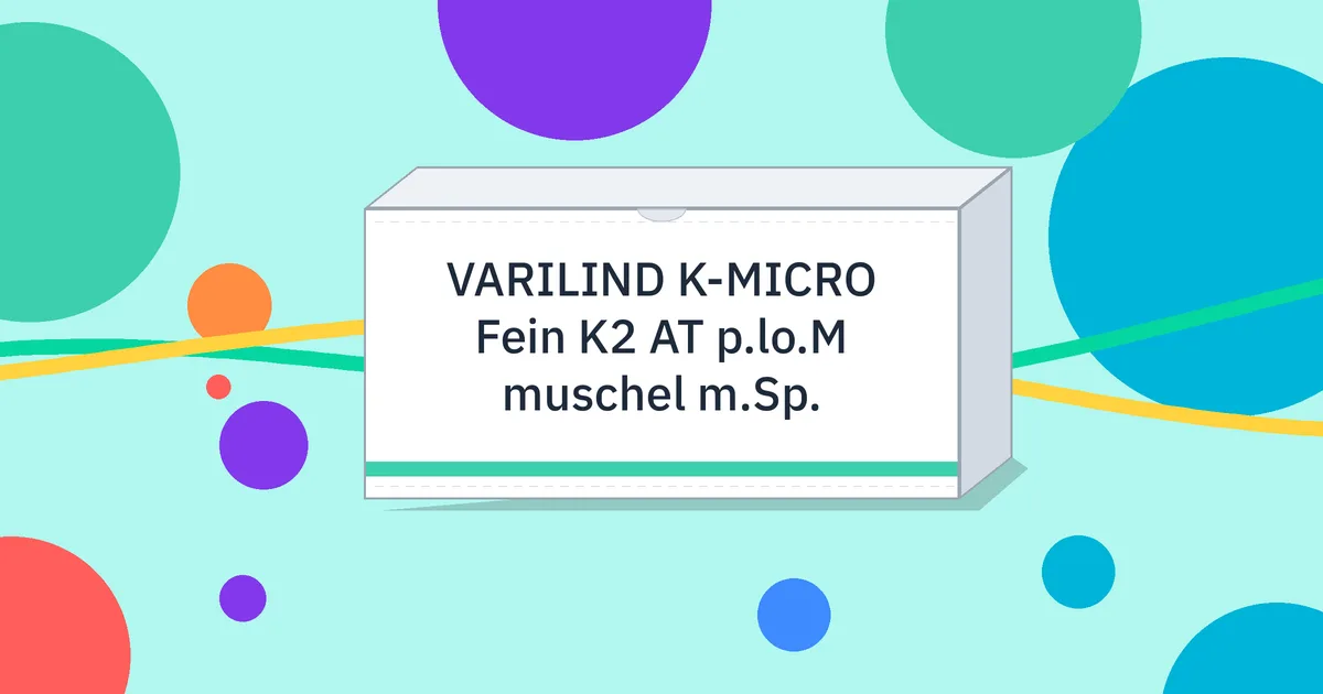Symbolbild: Packung mit der Aufschrift VARILIND K-MICRO Fein K2 AT p.lo.M muschel m.Sp. (PZN 20554172) – Verfügbarkeit und Bezug in Apotheken in Frankfurt am Main