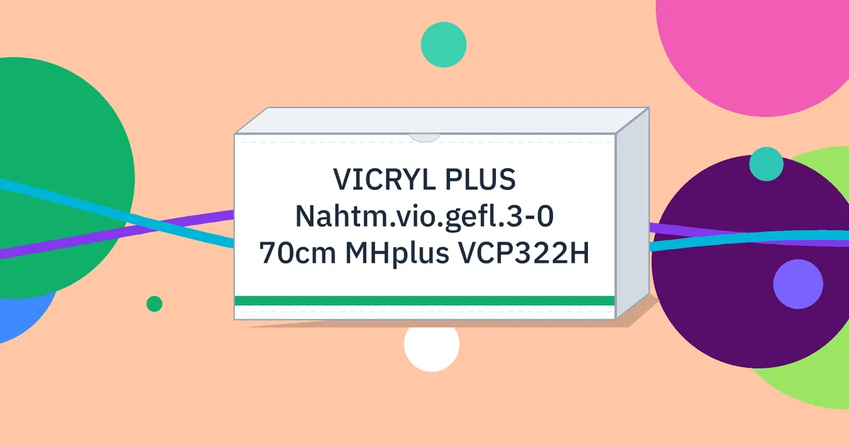 Symbolbild: Packung mit der Aufschrift VICRYL PLUS Nahtm.vio.gefl.3-0 70cm MHplus VCP322H (PZN 16798081) – Verfügbarkeit und Bezug in Apotheken in Frankfurt am Main