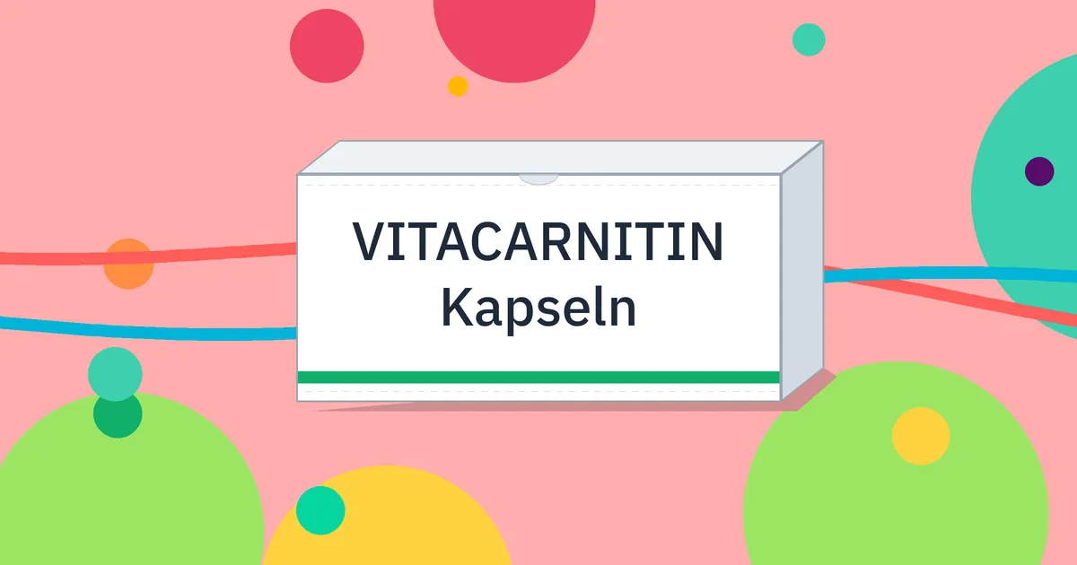 Symbolbild: Packung mit der Aufschrift VITACARNITIN Kapseln (PZN 07281700) – Verfügbarkeit und Bezug in Apotheken in Frankfurt am Main