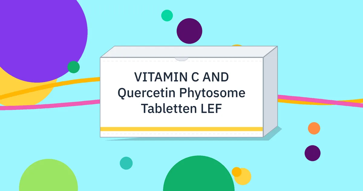 Symbolbild: Packung mit der Aufschrift VITAMIN C AND Quercetin Phytosome Tabletten LEF (PZN 17952696) – Verfügbarkeit und Bezug in Apotheken in Frankfurt am Main