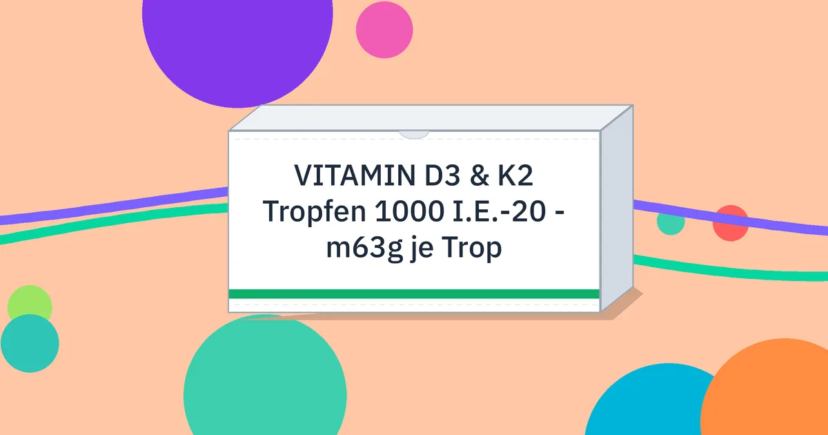 Symbolbild: Packung mit der Aufschrift VITAMIN D3 & K2 Tropfen 1000 I.E.-20 -m63g je Trop (PZN 18046184) – Verfügbarkeit und Bezug in Apotheken in Frankfurt am Main