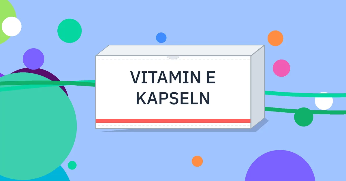 Symbolbild: Packung mit der Aufschrift VITAMIN E KAPSELN (PZN 06311669) – Verfügbarkeit und Bezug in Apotheken in Frankfurt am Main