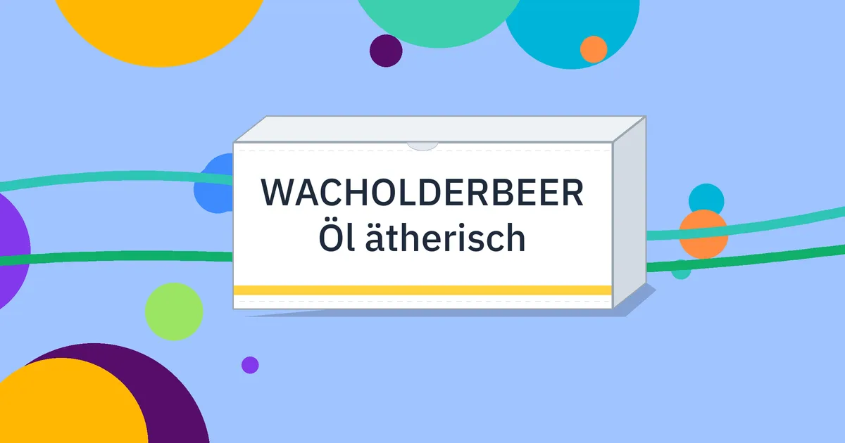 Symbolbild: Packung mit der Aufschrift WACHOLDERBEER Öl ätherisch (PZN 15236665) – Verfügbarkeit und Bezug in Apotheken in Frankfurt am Main