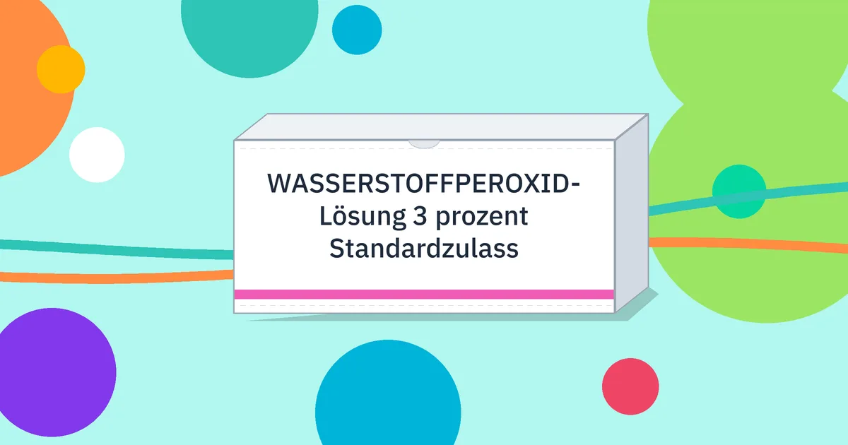 Symbolbild: Packung mit der Aufschrift WASSERSTOFFPEROXID-Lösung 3 prozent Standardzulass (PZN 07474356) – Verfügbarkeit und Bezug in Apotheken in Frankfurt am Main
