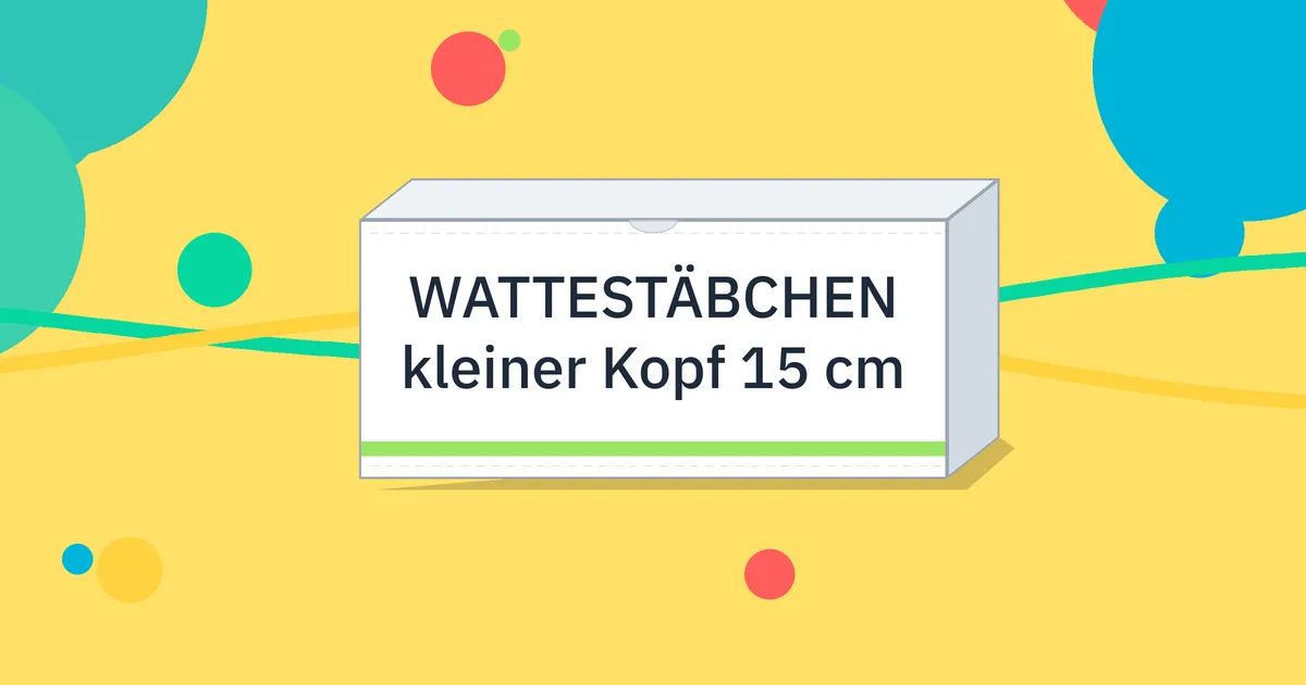 Symbolbild: Packung mit der Aufschrift WATTESTÄBCHEN kleiner Kopf 15 cm (PZN 08822428) – Verfügbarkeit und Bezug in Apotheken in Frankfurt am Main