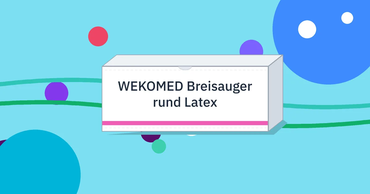 Symbolbild: Packung mit der Aufschrift WEKOMED Breisauger rund Latex (PZN 03322336) – Verfügbarkeit und Bezug in Apotheken in Frankfurt am Main