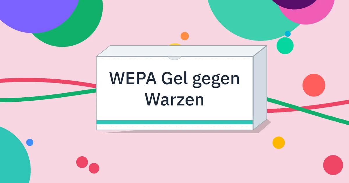 Symbolbild: Packung mit der Aufschrift WEPA Gel gegen Warzen (PZN 16944536) – Verfügbarkeit und Bezug in Apotheken in Frankfurt am Main