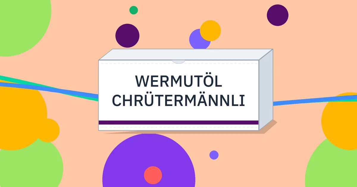 Symbolbild: Packung mit der Aufschrift WERMUTÖL CHRÜTERMÄNNLI (PZN 07197537) – Verfügbarkeit und Bezug in Apotheken in Frankfurt am Main