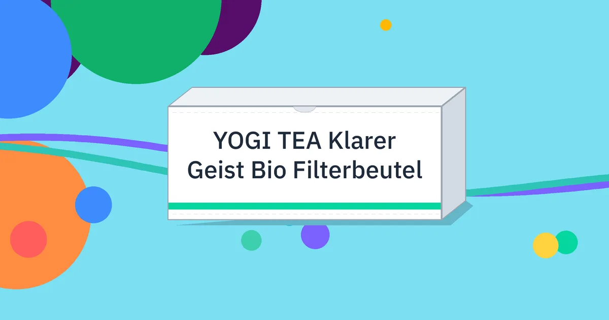 Symbolbild: Packung mit der Aufschrift YOGI TEA Klarer Geist Bio Filterbeutel (PZN 09687955) – Verfügbarkeit und Bezug in Apotheken in Frankfurt am Main