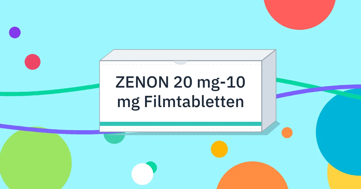 Symbolbild: Packung mit der Aufschrift ZENON 20 mg-10 mg Filmtabletten (PZN 19115792) – Verfügbarkeit und Bezug in Apotheken in Frankfurt am Main