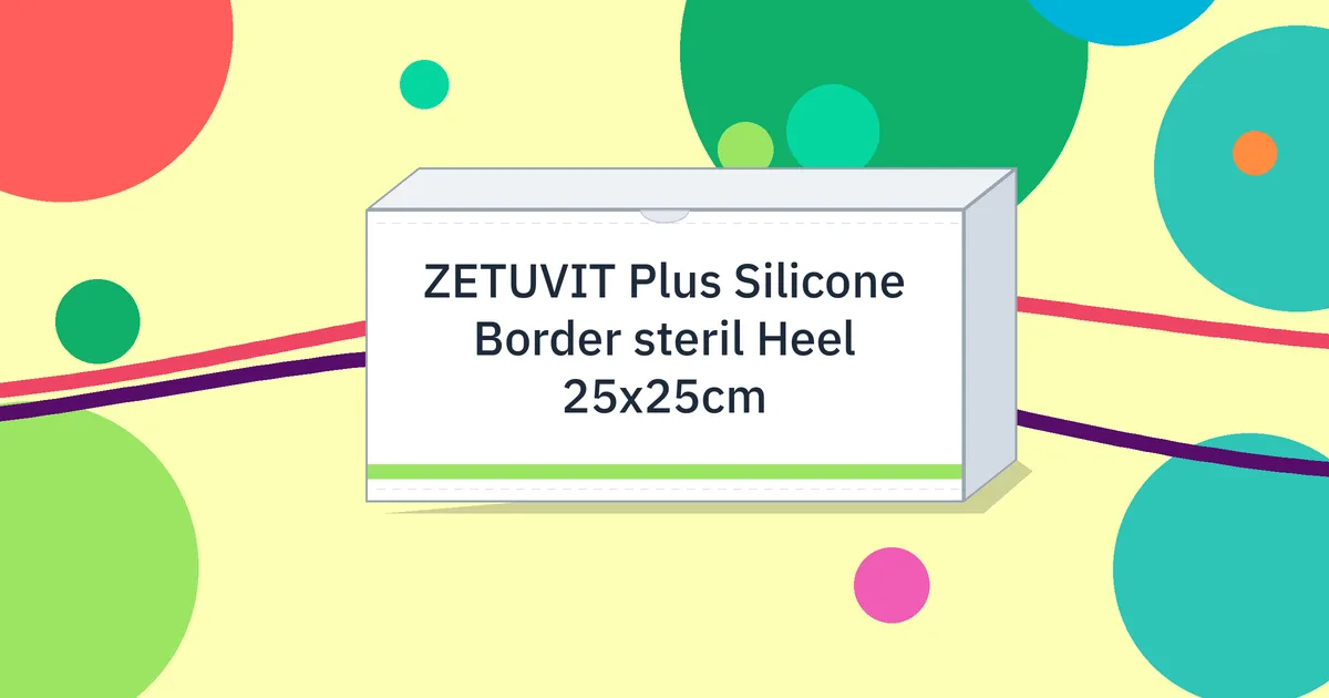 Symbolbild: Packung mit der Aufschrift ZETUVIT Plus Silicone Border steril Heel 25x25cm (PZN 20012399) – Verfügbarkeit und Bezug in Apotheken in Frankfurt am Main