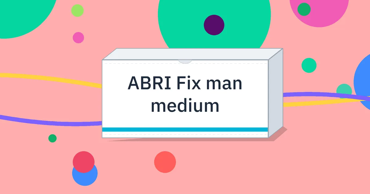 Symbolbild: Packung mit der Aufschrift ABRI Fix man medium (PZN 05561223) – Verfügbarkeit und Bezug in Apotheken in Frankfurt am Main