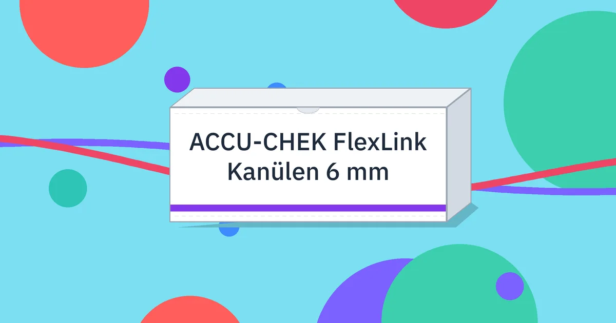 Symbolbild: Packung mit der Aufschrift ACCU-CHEK FlexLink Kanülen 6 mm (PZN 16787338) – Verfügbarkeit und Bezug in Apotheken in Frankfurt am Main