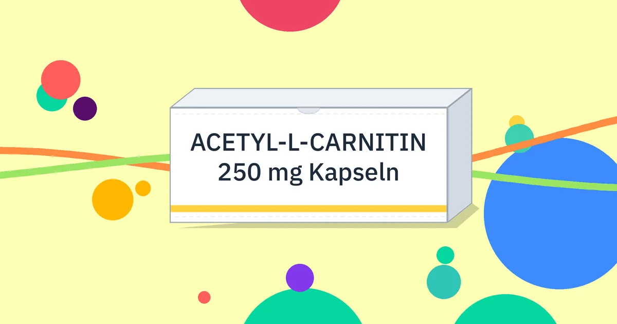 Symbolbild: Packung mit der Aufschrift ACETYL-L-CARNITIN 250 mg Kapseln (PZN 02367331) – Verfügbarkeit und Bezug in Apotheken in Frankfurt am Main