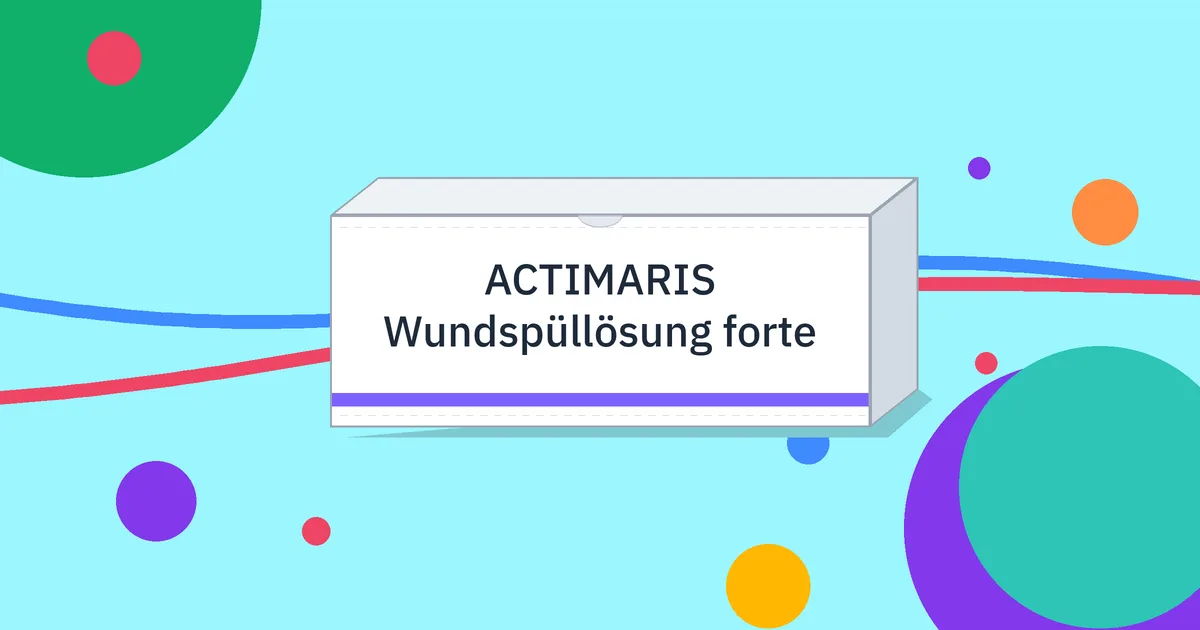Symbolbild: Packung mit der Aufschrift ACTIMARIS Wundspüllösung forte (PZN 19064706) – Verfügbarkeit und Bezug in Apotheken in Frankfurt am Main