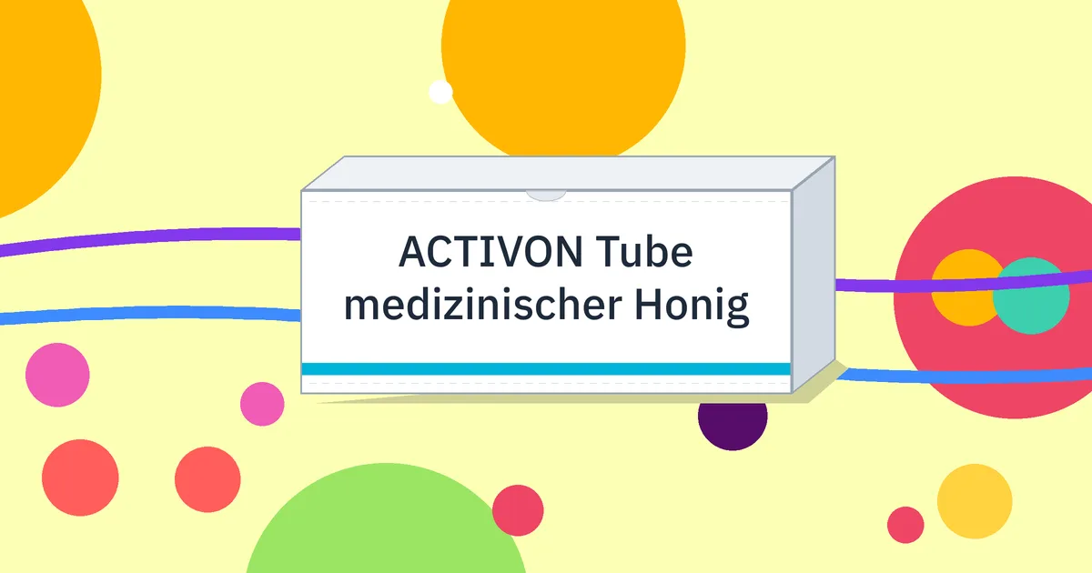 Symbolbild: Packung mit der Aufschrift ACTIVON Tube medizinischer Honig (PZN 08840231) – Verfügbarkeit und Bezug in Apotheken in Frankfurt am Main