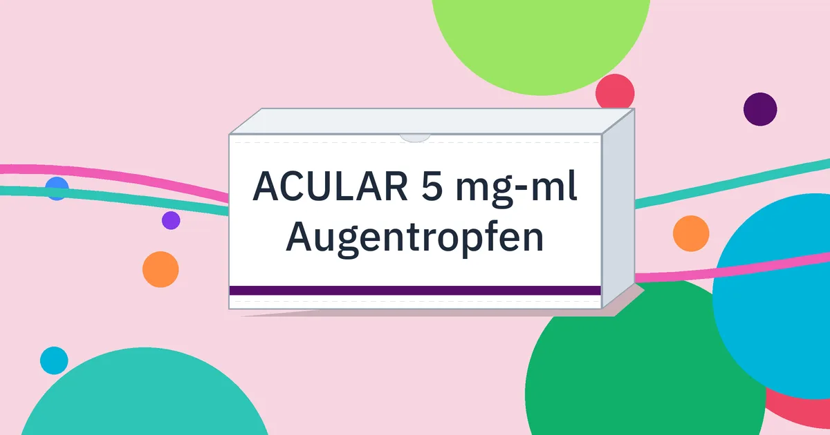 Symbolbild: Packung mit der Aufschrift ACULAR 5 mg-ml Augentropfen (PZN 02647958) – Verfügbarkeit und Bezug in Apotheken in Frankfurt am Main