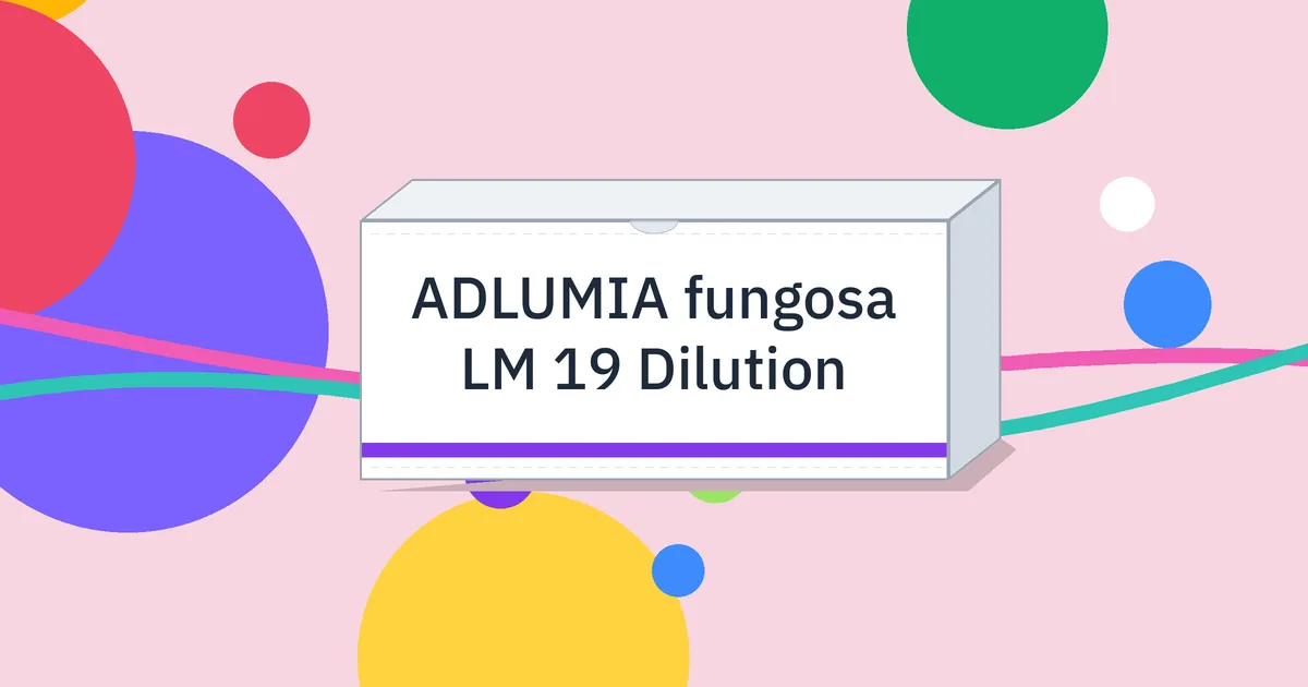 Symbolbild: Packung mit der Aufschrift ADLUMIA fungosa LM 19 Dilution (PZN 13296580) – Verfügbarkeit und Bezug in Apotheken in Frankfurt am Main
