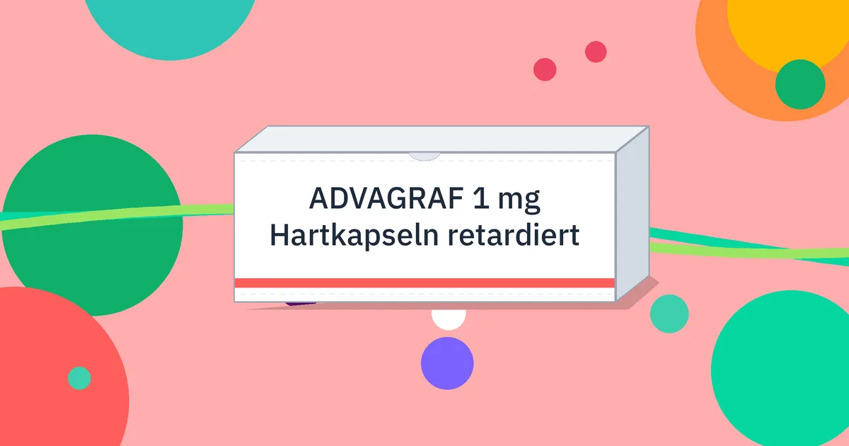 Symbolbild: Packung mit der Aufschrift ADVAGRAF 1 mg Hartkapseln retardiert (PZN 15612619) – Verfügbarkeit und Bezug in Apotheken in Frankfurt am Main