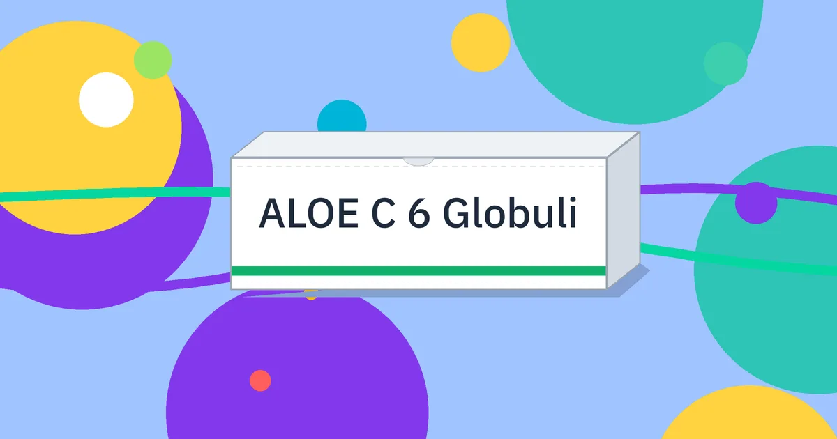Symbolbild: Packung mit der Aufschrift ALOE C 6 Globuli (PZN 07158170) – Verfügbarkeit und Bezug in Apotheken in Frankfurt am Main
