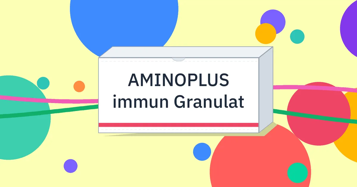 Symbolbild: Packung mit der Aufschrift AMINOPLUS immun Granulat (PZN 02709777) – Verfügbarkeit und Bezug in Apotheken in Frankfurt am Main
