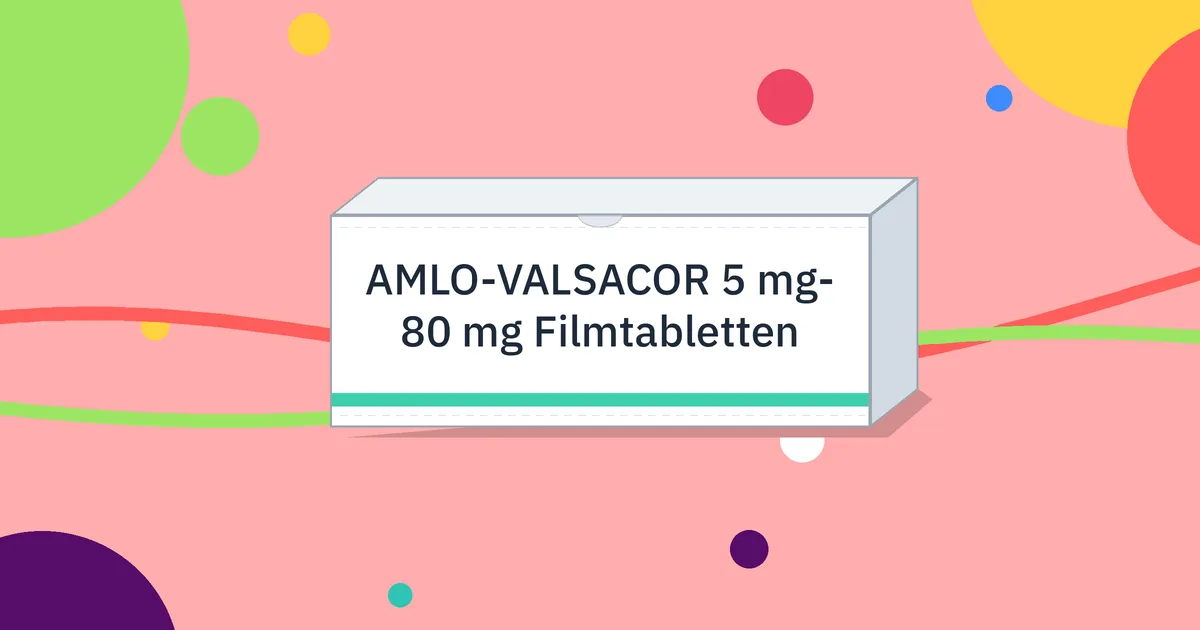 Symbolbild: Packung mit der Aufschrift AMLO-VALSACOR 5 mg-80 mg Filmtabletten (PZN 15610767) – Verfügbarkeit und Bezug in Apotheken in Frankfurt am Main