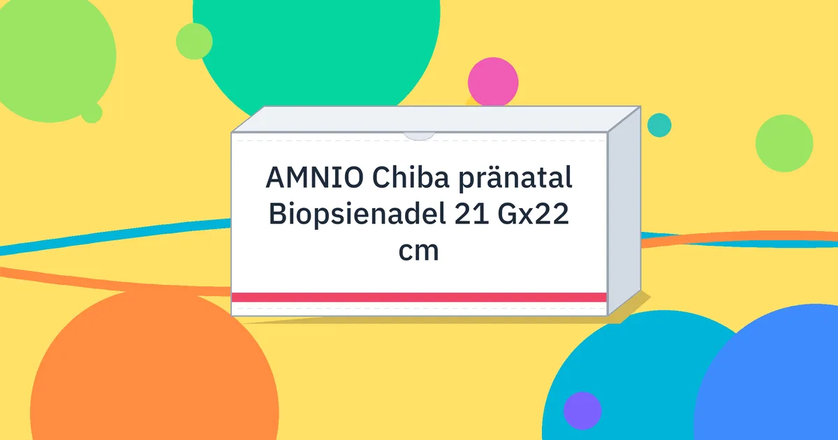 Symbolbild: Packung mit der Aufschrift AMNIO Chiba pränatal Biopsienadel 21 Gx22 cm (PZN 16921417) – Verfügbarkeit und Bezug in Apotheken in Frankfurt am Main