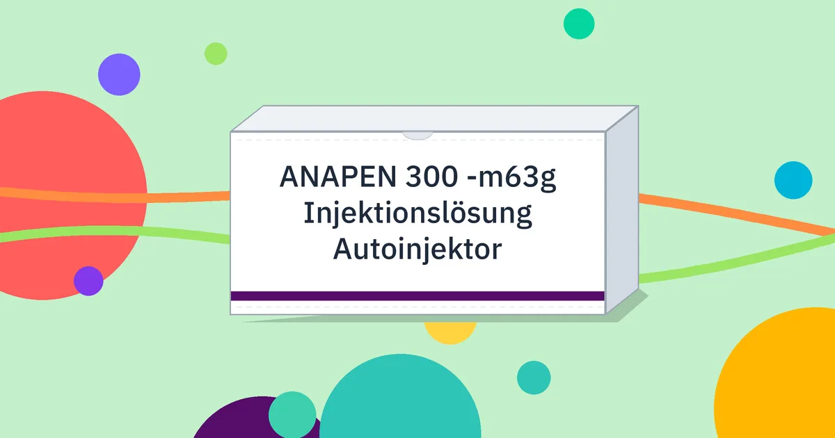 Symbolbild: Packung mit der Aufschrift ANAPEN 300 -m63g Injektionslösung Autoinjektor (PZN 18226495) – Verfügbarkeit und Bezug in Apotheken in Frankfurt am Main