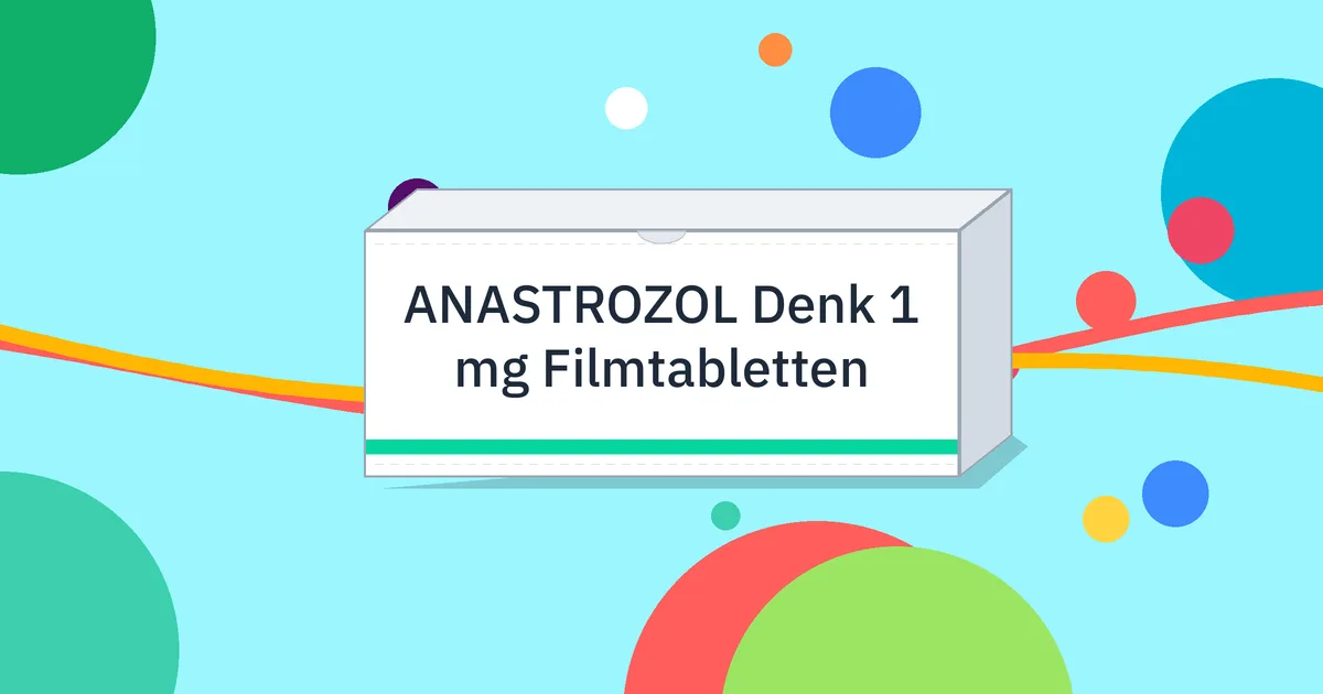 Symbolbild: Packung mit der Aufschrift ANASTROZOL Denk 1 mg Filmtabletten (PZN 10112711) – Verfügbarkeit und Bezug in Apotheken in Frankfurt am Main
