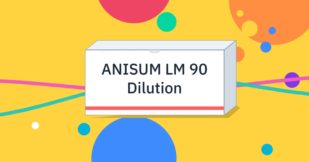 Symbolbild: Packung mit der Aufschrift ANISUM LM 90 Dilution (PZN 12763157) – Verfügbarkeit und Bezug in Apotheken in Frankfurt am Main
