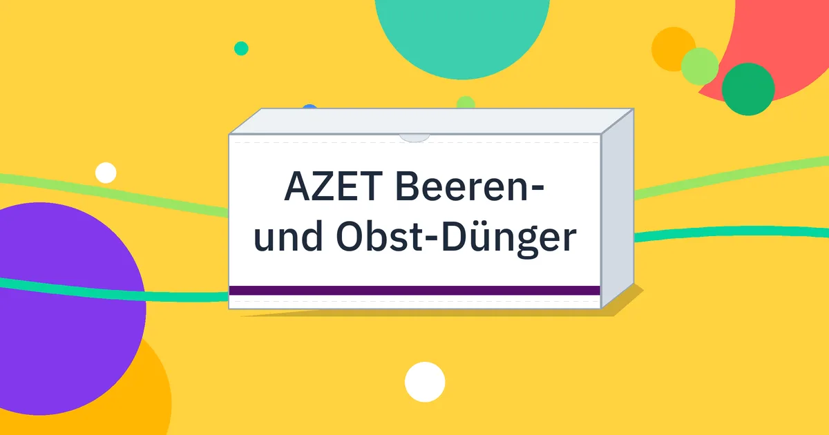 Symbolbild: Packung mit der Aufschrift AZET Beeren- und Obst-Dünger (PZN 12584006) – Verfügbarkeit und Bezug in Apotheken in Frankfurt am Main