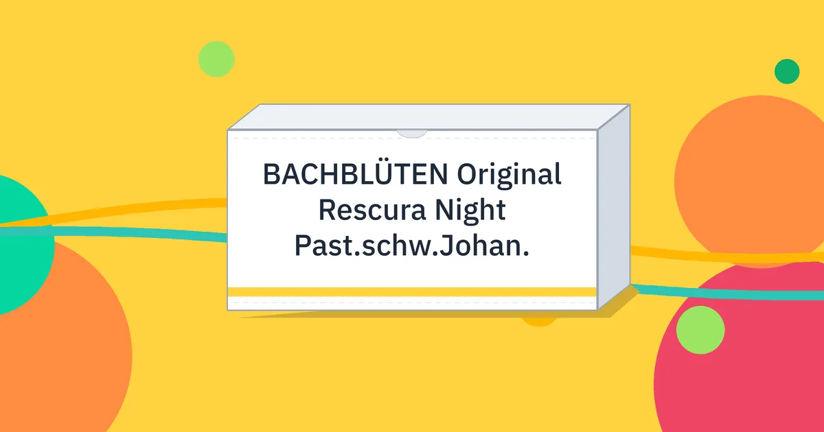 Symbolbild: Packung mit der Aufschrift BACHBLÜTEN Original Rescura Night Past.schw.Johan. (PZN 19096416) – Verfügbarkeit und Bezug in Apotheken in Frankfurt am Main