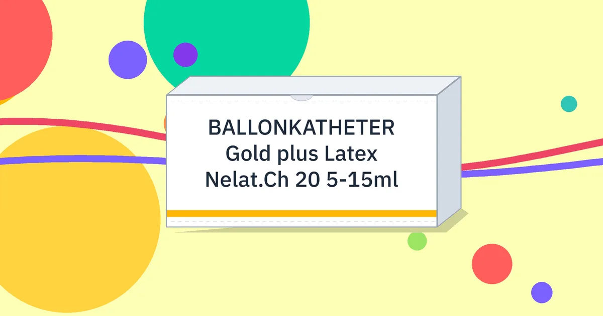 Symbolbild: Packung mit der Aufschrift BALLONKATHETER Gold plus Latex Nelat.Ch 20 5-15ml (PZN 04903584) – Verfügbarkeit und Bezug in Apotheken in Frankfurt am Main