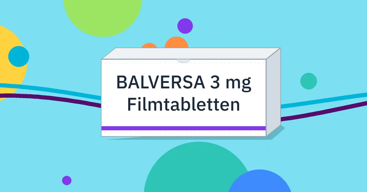 Symbolbild: Packung mit der Aufschrift BALVERSA 3 mg Filmtabletten (PZN 19209702) – Verfügbarkeit und Bezug in Apotheken in Frankfurt am Main