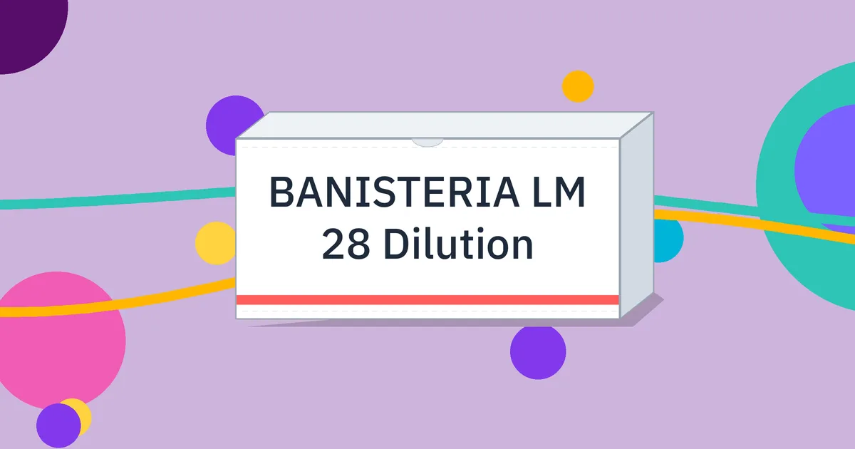 Symbolbild: Packung mit der Aufschrift BANISTERIA LM 28 Dilution (PZN 13376020) – Verfügbarkeit und Bezug in Apotheken in Frankfurt am Main