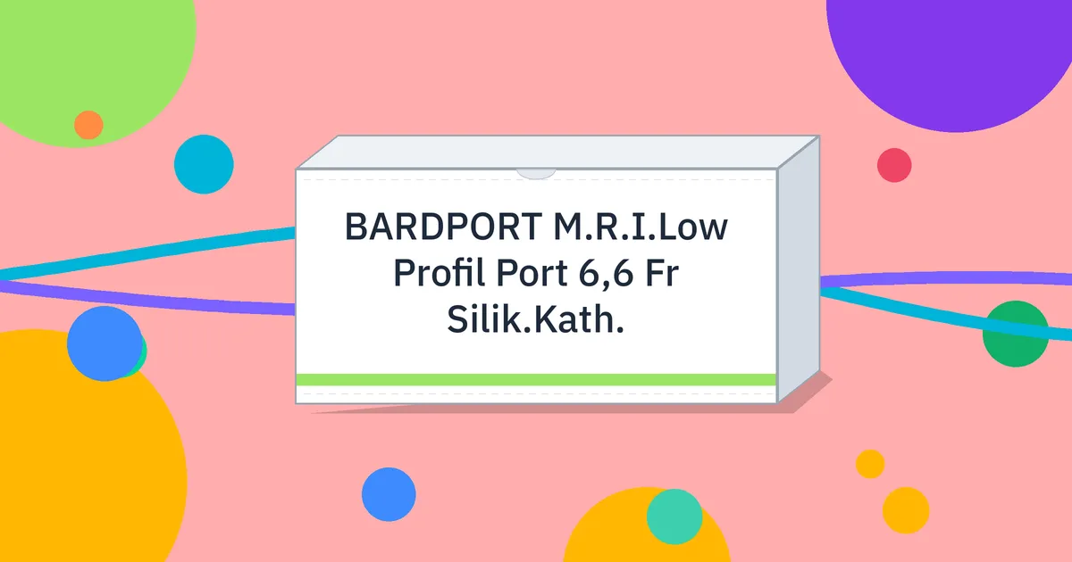 Symbolbild: Packung mit der Aufschrift BARDPORT M.R.I.Low Profil Port 6,6 Fr Silik.Kath. (PZN 02755470) – Verfügbarkeit und Bezug in Apotheken in Frankfurt am Main