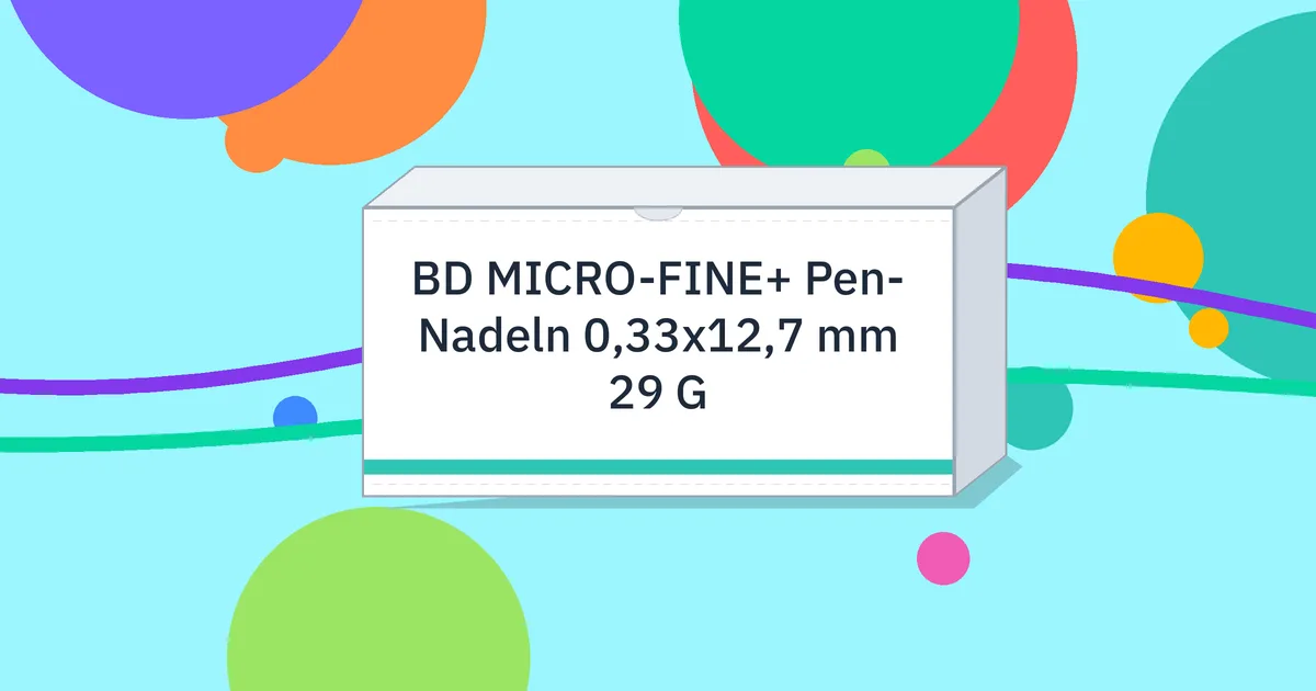Symbolbild: Packung mit der Aufschrift BD MICRO-FINE+ Pen-Nadeln 0,33x12,7 mm 29 G (PZN 03813258) – Verfügbarkeit und Bezug in Apotheken in Frankfurt am Main