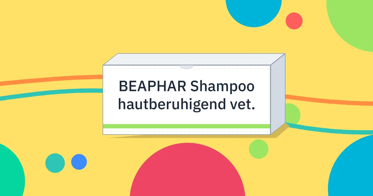 Symbolbild: Packung mit der Aufschrift BEAPHAR Shampoo hautberuhigend vet. (PZN 19765633) – Verfügbarkeit und Bezug in Apotheken in Frankfurt am Main