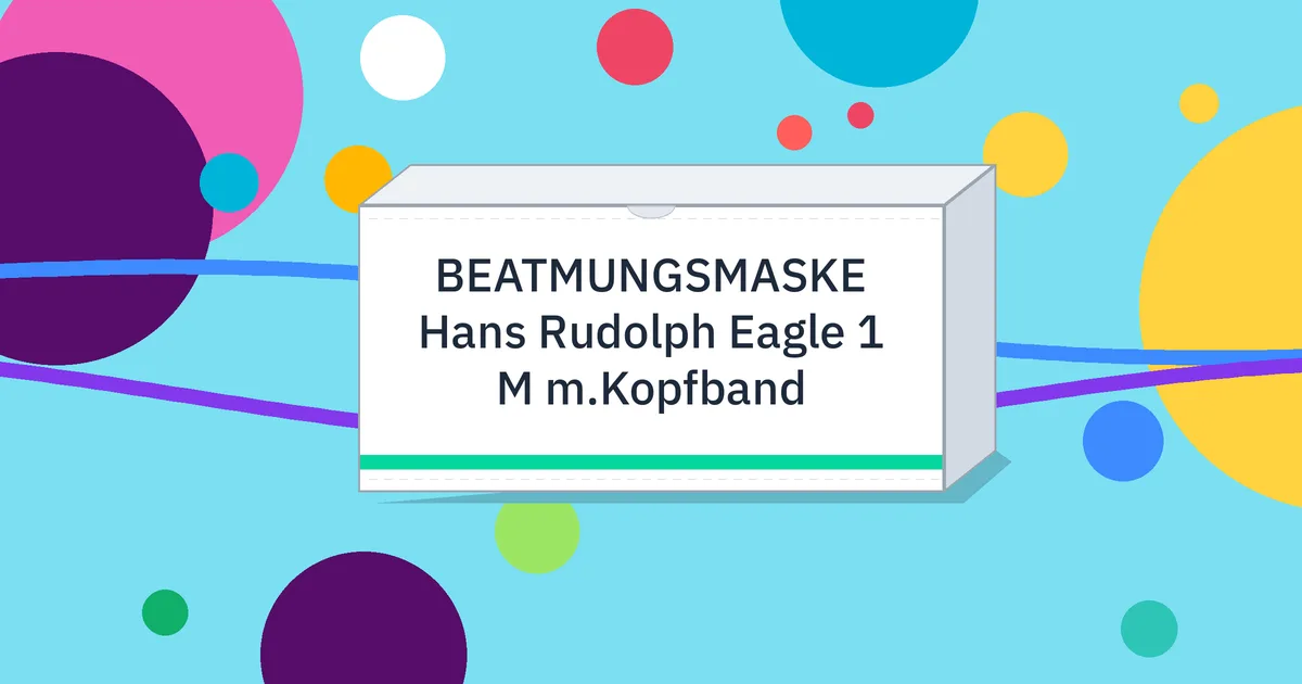 Symbolbild: Packung mit der Aufschrift BEATMUNGSMASKE Hans Rudolph Eagle 1 M m.Kopfband (PZN 17303704) – Verfügbarkeit und Bezug in Apotheken in Frankfurt am Main