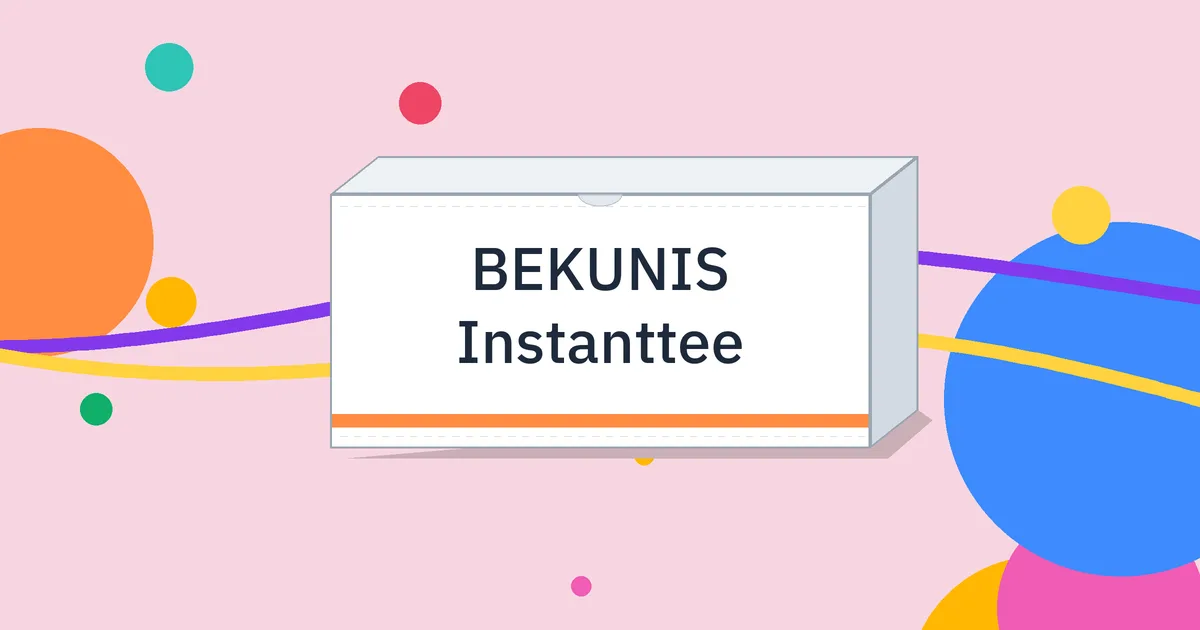 Symbolbild: Packung mit der Aufschrift BEKUNIS Instanttee (PZN 00574273) – Verfügbarkeit und Bezug in Apotheken in Frankfurt am Main
