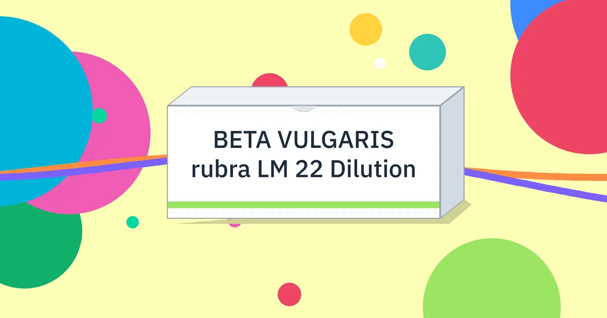 Symbolbild: Packung mit der Aufschrift BETA VULGARIS rubra LM 22 Dilution (PZN 13385266) – Verfügbarkeit und Bezug in Apotheken in Frankfurt am Main