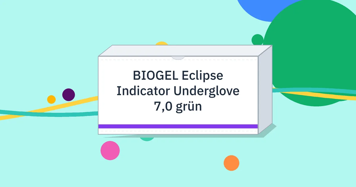 Symbolbild: Packung mit der Aufschrift BIOGEL Eclipse Indicator Underglove 7,0 grün (PZN 04701828) – Verfügbarkeit und Bezug in Apotheken in Frankfurt am Main