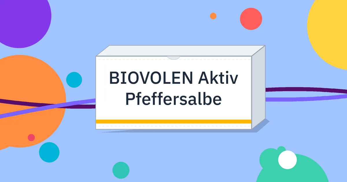 Symbolbild: Packung mit der Aufschrift BIOVOLEN Aktiv Pfeffersalbe (PZN 18898800) – Verfügbarkeit und Bezug in Apotheken in Frankfurt am Main