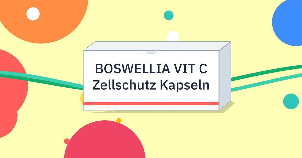 Symbolbild: Packung mit der Aufschrift BOSWELLIA VIT C Zellschutz Kapseln (PZN 18039505) – Verfügbarkeit und Bezug in Apotheken in Frankfurt am Main