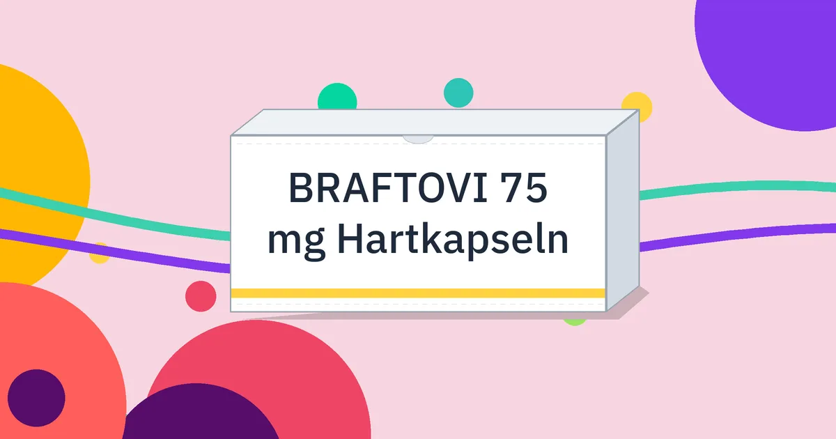 Symbolbild: Packung mit der Aufschrift BRAFTOVI 75 mg Hartkapseln (PZN 19500082) – Verfügbarkeit und Bezug in Apotheken in Frankfurt am Main